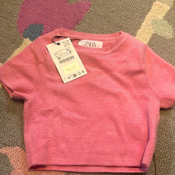 Zara | Shirts & Tops | New Zara Kids Pink Crop Top | Poshmark